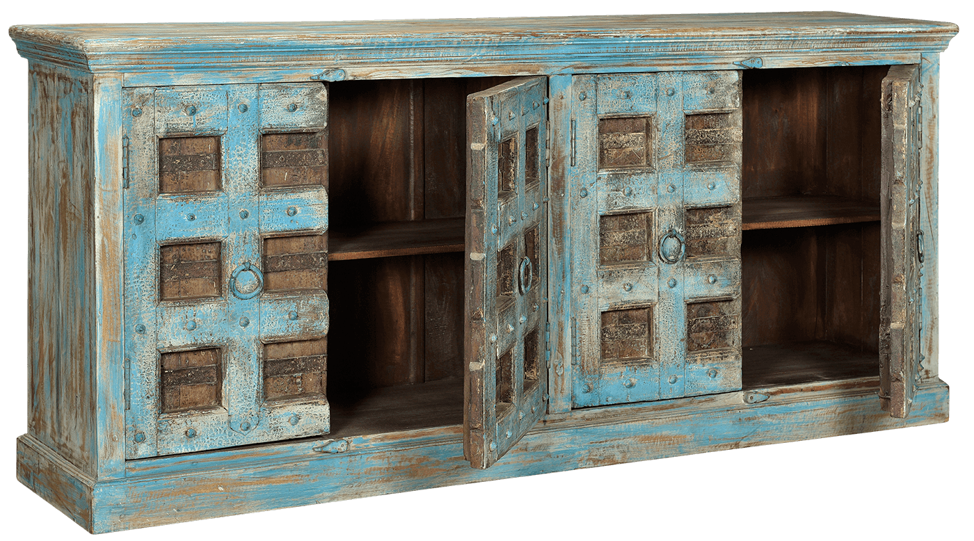 oud dressoir uit india 216 x 48 x 100 - Koreman Maastricht